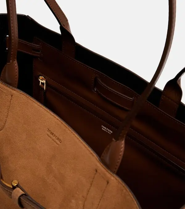 TOM FORD Audrey Medium Suede Tote Bag