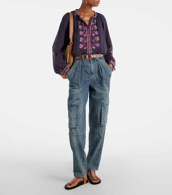 MARANT ETOILE Nayla High-rise Cargo Jeans