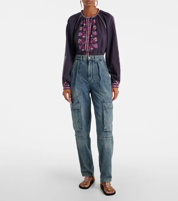 MARANT ETOILE Nayla High-rise Cargo Jeans