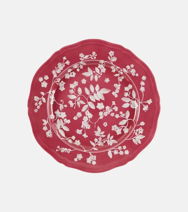 CABANA X Ginori 1735 Floral Porcelain Dinner Plate - Red