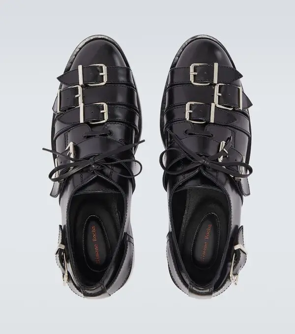 Simone Rocha Buckle-detail Leather Oxford Shoes