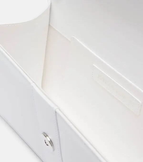 Manolo Blahnik Maygot Leather Clutch - White