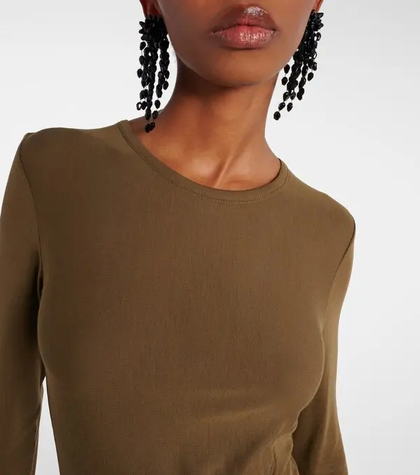 MARANT ETOILE Gathered Jersey Maxi Dress - Green