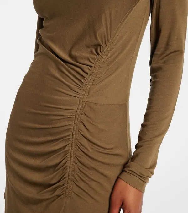 MARANT ETOILE Gathered Jersey Maxi Dress - Green