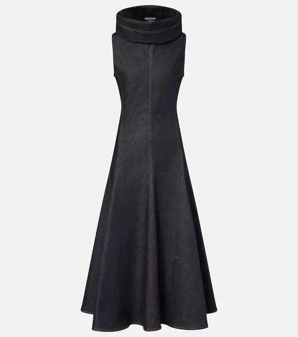 Jacquemus Denim Midi Dress - Blue