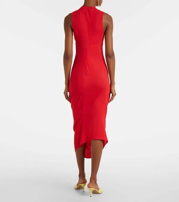 Jacquemus J Draped Crêpe Midi Dress - Red