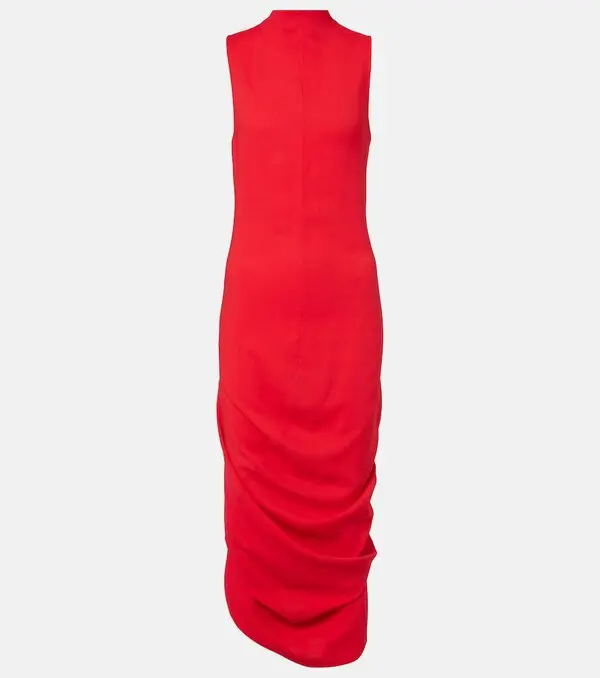 Jacquemus J Draped Crêpe Midi Dress - Red