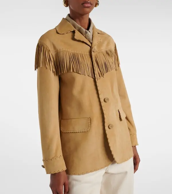 Ralph Lauren Ryland Fringed Suede Jacket