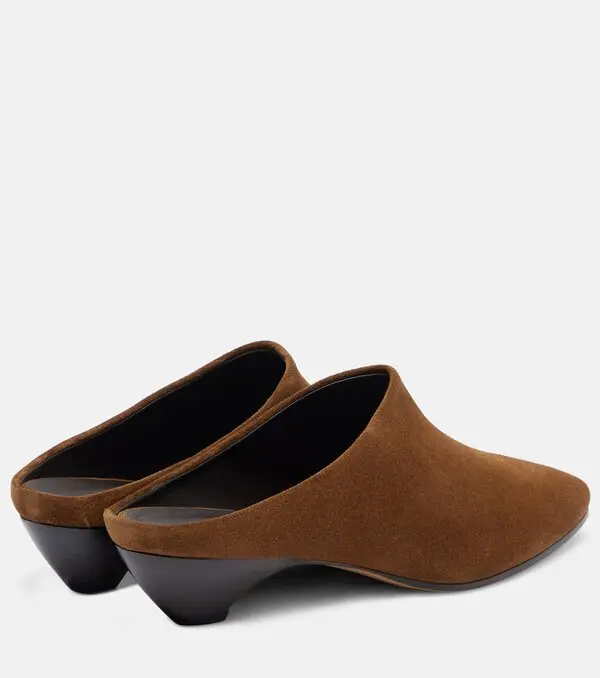 Le Monde Beryl Allegra Suede Mules - Brown