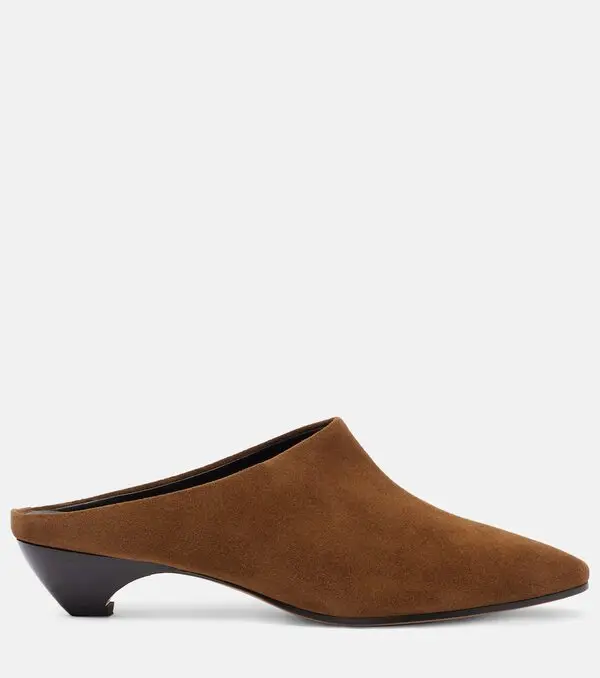 Le Monde Beryl Allegra Suede Mules - Brown