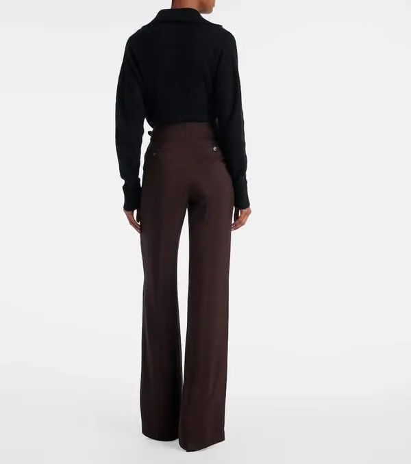 TOM FORD Pleated High-rise Wide-leg Pants