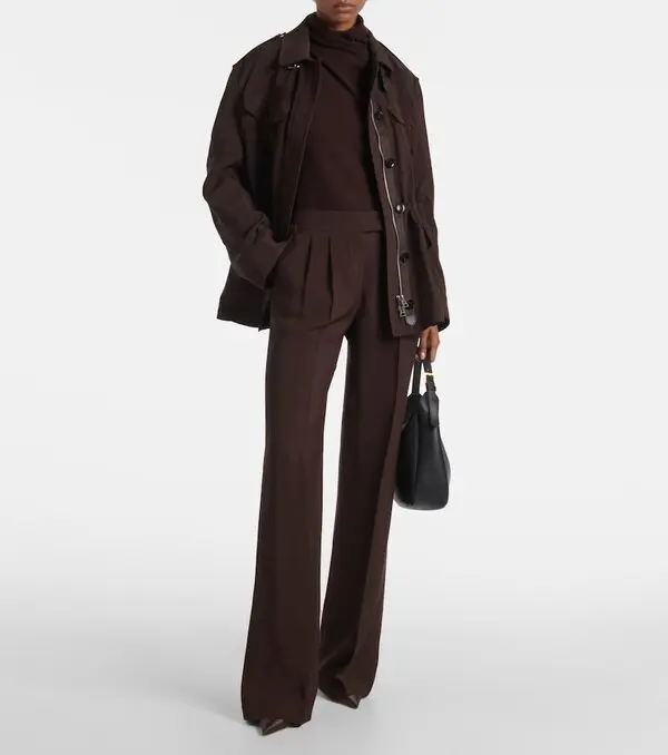 TOM FORD Pleated High-rise Wide-leg Pants