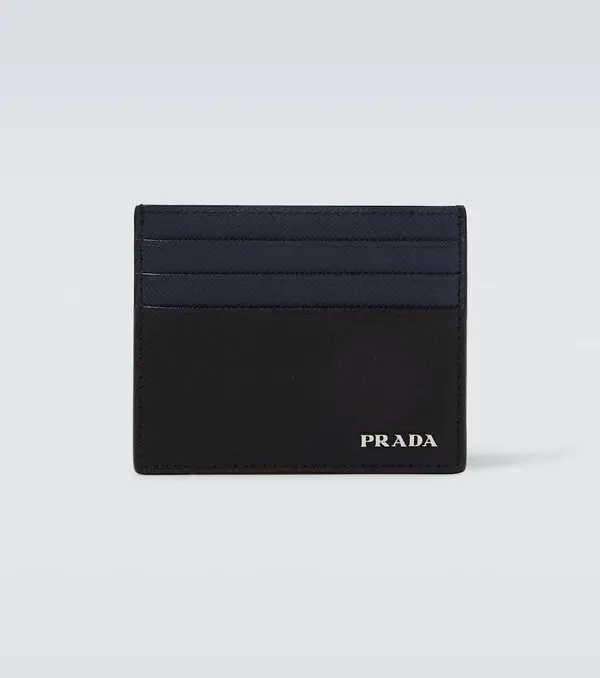Prada Saffiano Leather Card Holder - Black