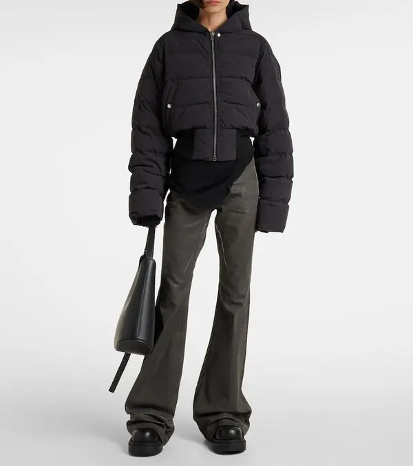 Rick Owens Hooded Down Jacket - Black