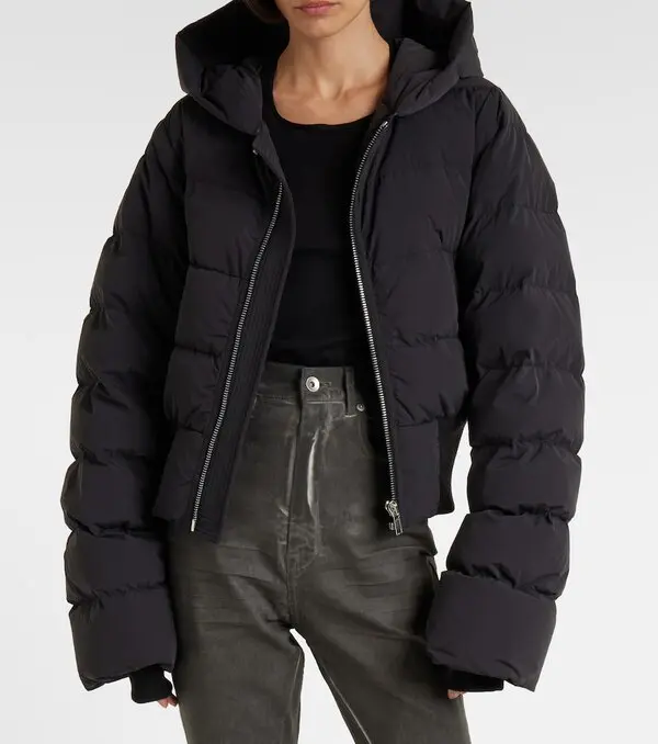 Rick Owens Hooded Down Jacket - Black