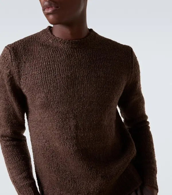 SAMAN AMEL Gio Silk Sweater - Brown