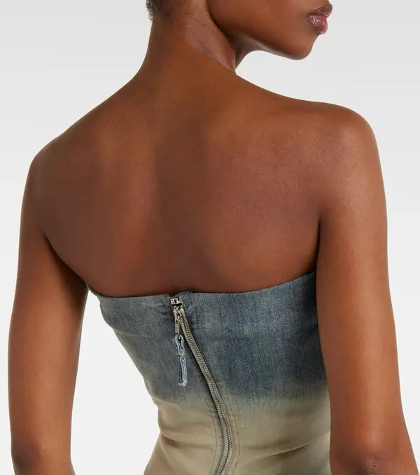 Rick Owens Denim Bustier Dress