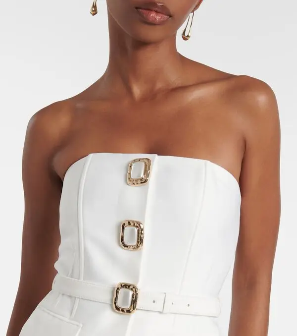 self portrait white taffeta midi dress self-portrait - White Taffeta Bandeau Midi Dress