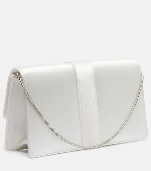 Manolo Blahnik Capri Embellished Clutch - White