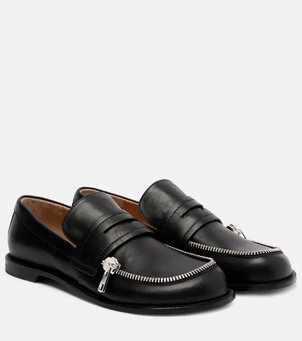 JW Anderson Leather Loafers - Black