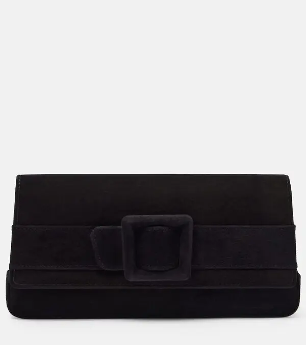 Manolo Blahnik Maygot Suede Clutch