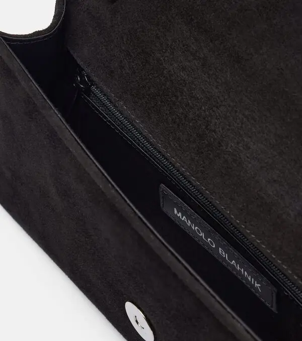 Manolo Blahnik Maygot Suede Clutch