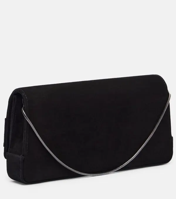 Manolo Blahnik Maygot Suede Clutch