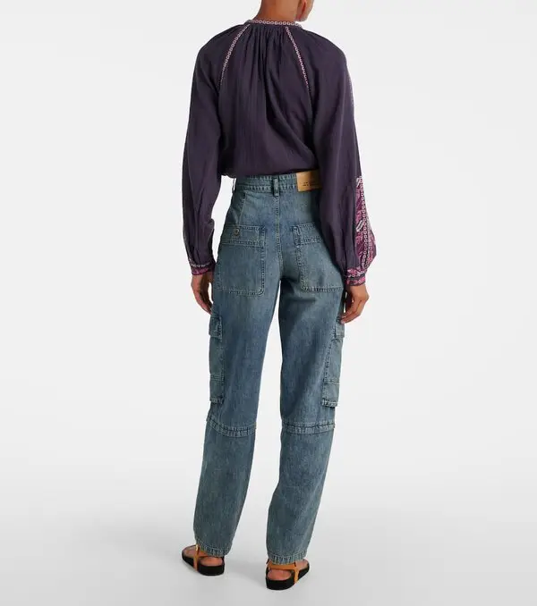 MARANT ETOILE Nayla High-rise Cargo Jeans