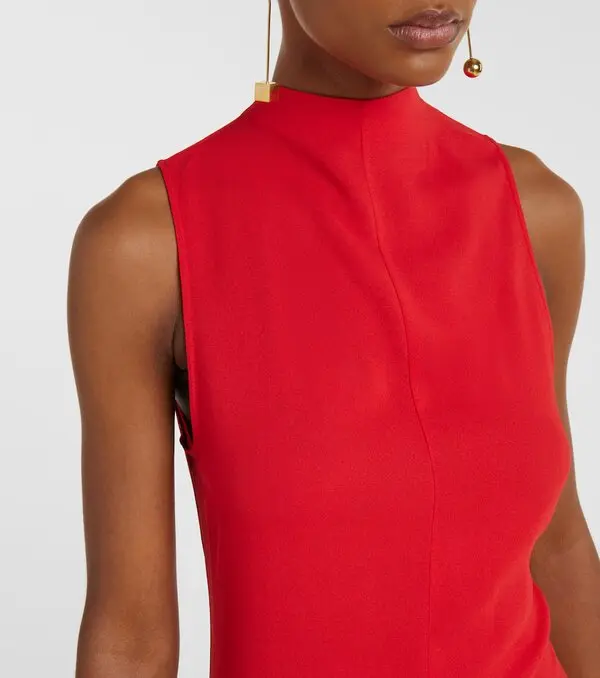Jacquemus J Draped Crepe Midi Dress