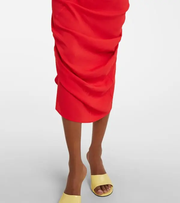 Jacquemus J Draped Crepe Midi Dress