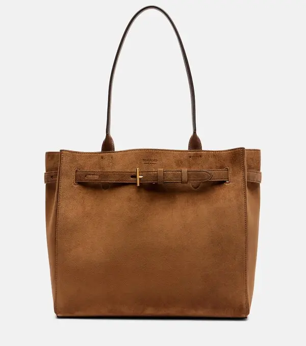 TOM FORD Audrey Medium Suede Tote Bag
