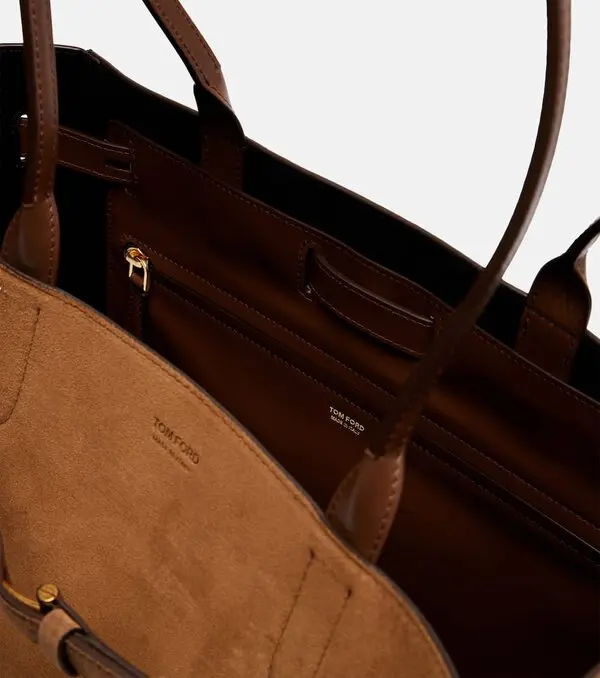 TOM FORD Audrey Medium Suede Tote Bag
