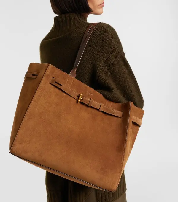 TOM FORD Audrey Medium Suede Tote Bag
