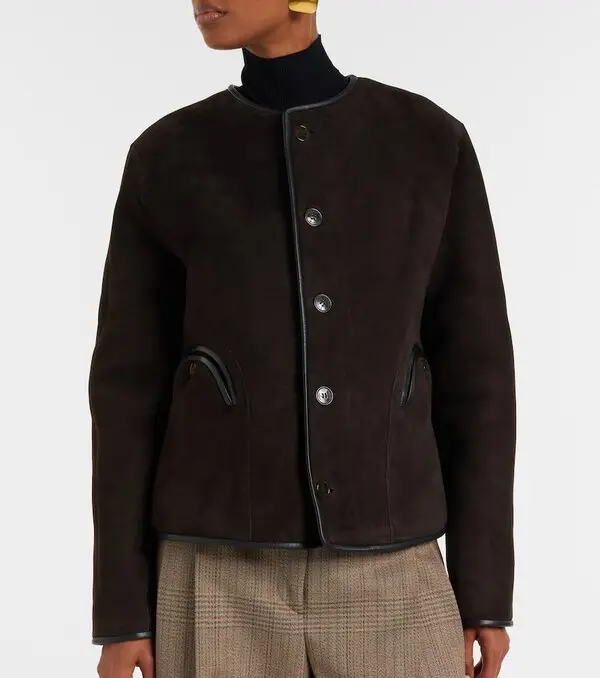 BLAZÉ MILANO Gliss Reversible Shearling Jacket - Brown