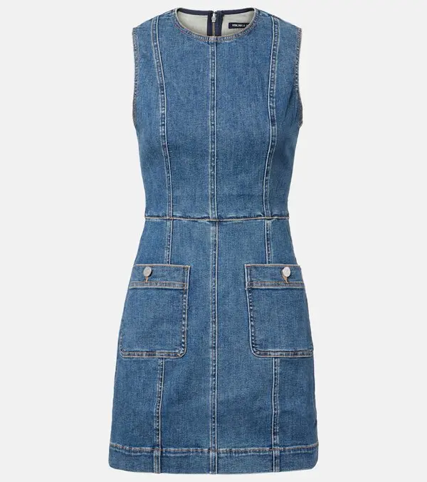 Veronica Beard Zaire Denim Mini Dress - Blue