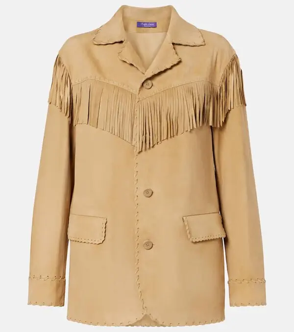Ralph Lauren Ryland Fringed Suede Jacket