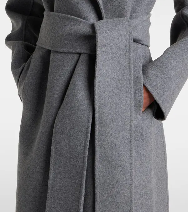 Khaite Deena Wool Wrap Coat - Grey