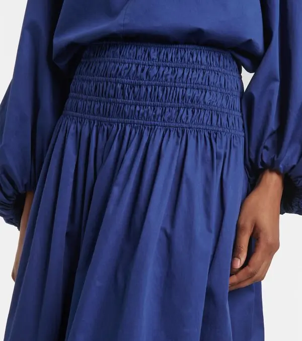 JOSEPH Leonie Cotton Satin Midi Skirt