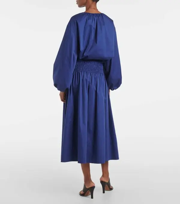 JOSEPH Leonie Cotton Satin Midi Skirt