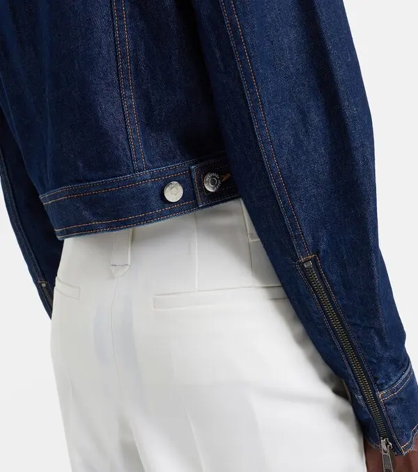 Veronica Beard Patty Cropped Denim Jacket