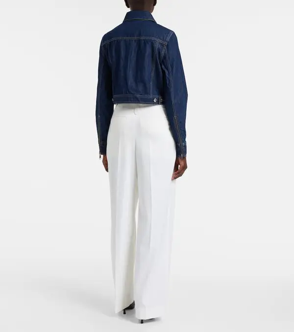 Veronica Beard Patty Cropped Denim Jacket