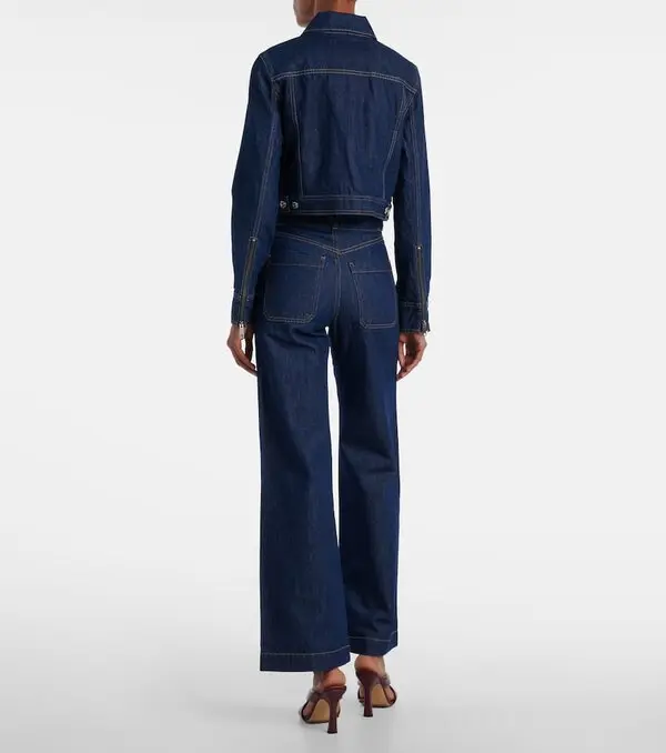 Veronica Beard Patty Cropped Denim Jacket