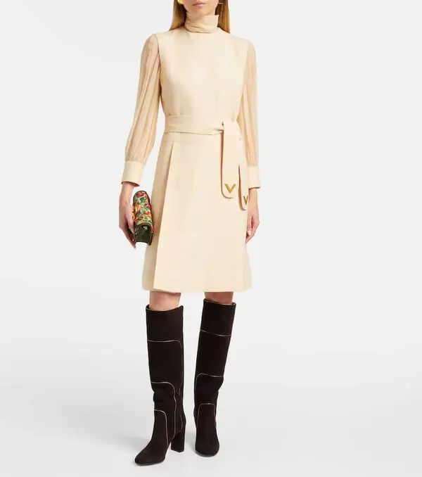 GIANVITO ROSSI 85 Suede Knee-high Boots
