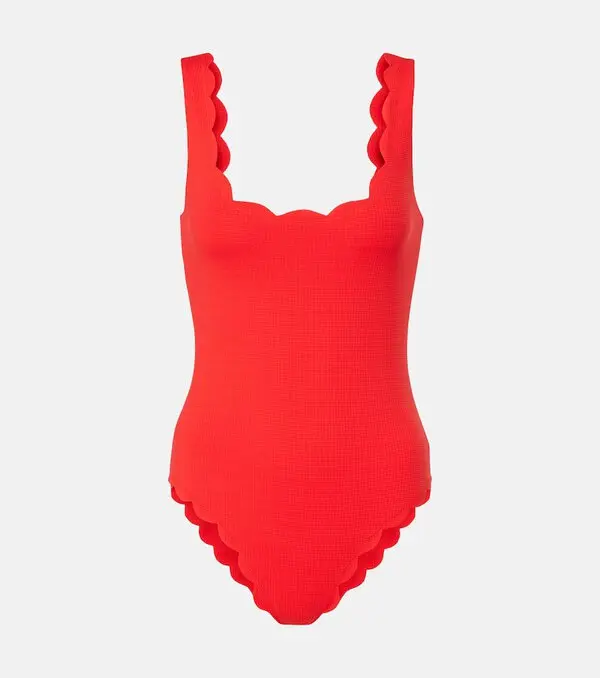 Marysia Scalloped Swimsuit - Red