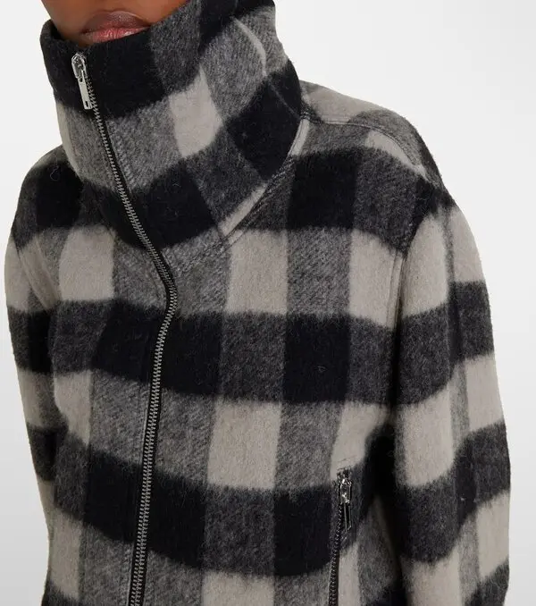 Rick Owens Exploder Checked Virgin Wool Jacket