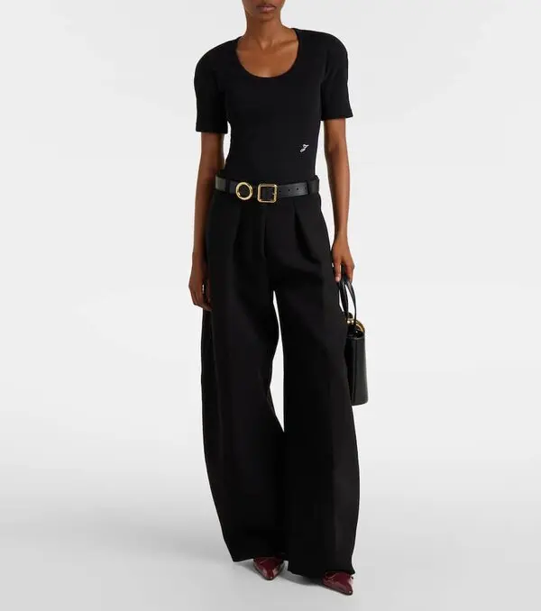 Jacquemus Embroidered Cotton Bodysuit