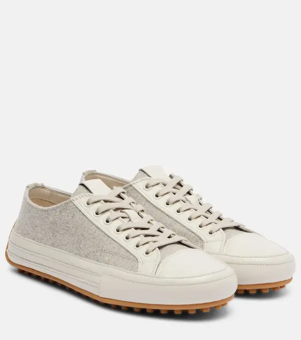 TOD'S Leather Sneakers - Beige