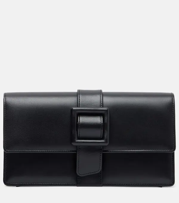 Manolo Blahnik Maygot Leather Clutch