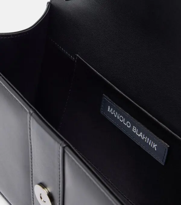 Manolo Blahnik Maygot Leather Clutch