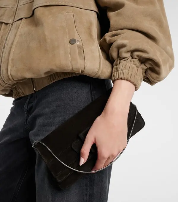 Manolo Blahnik Maygot Leather Clutch